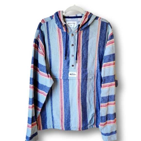 Quiksilver | Sweaters | Quiksilver Mens Striped Hoodie Sweatshirt Size ...